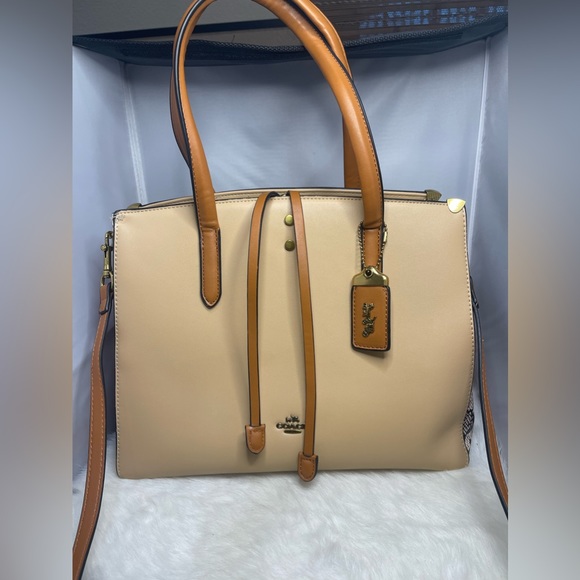 Coach | Bags | Coach 941 Cooper Carryall In Colorblock Beechwood Saddle ...